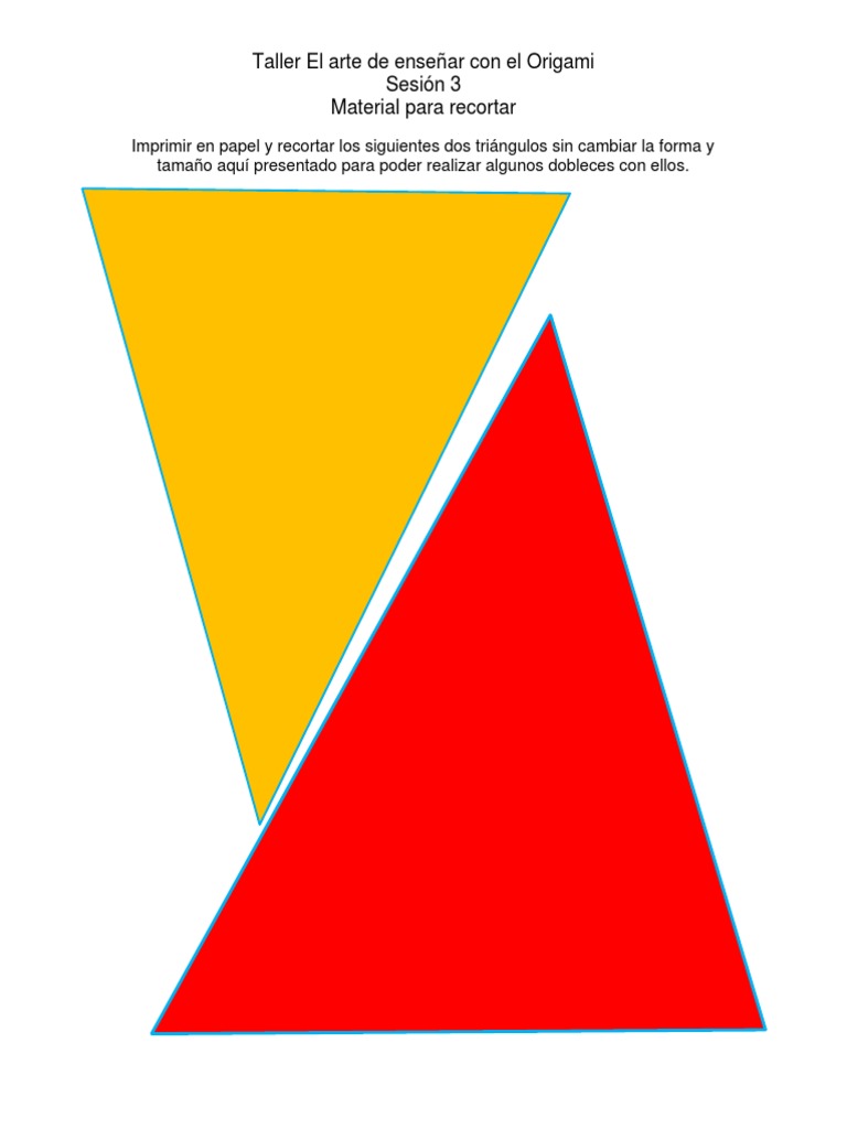 Recortable - Triángulos - Sesión 3 | PDF