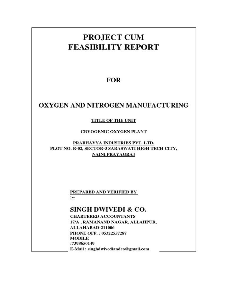 Oxygen Plant Project Report | PDF | Oxygen | Distillation