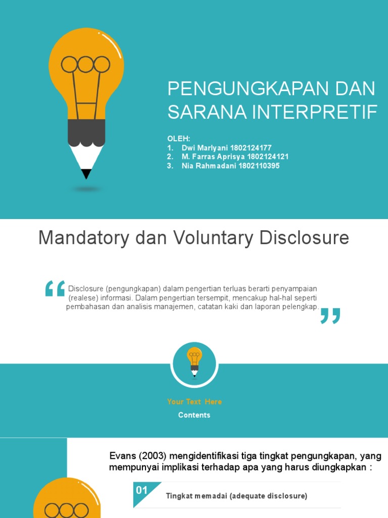 Pengungkapan Dan Sarana Interpretif Kel. 9 | PDF