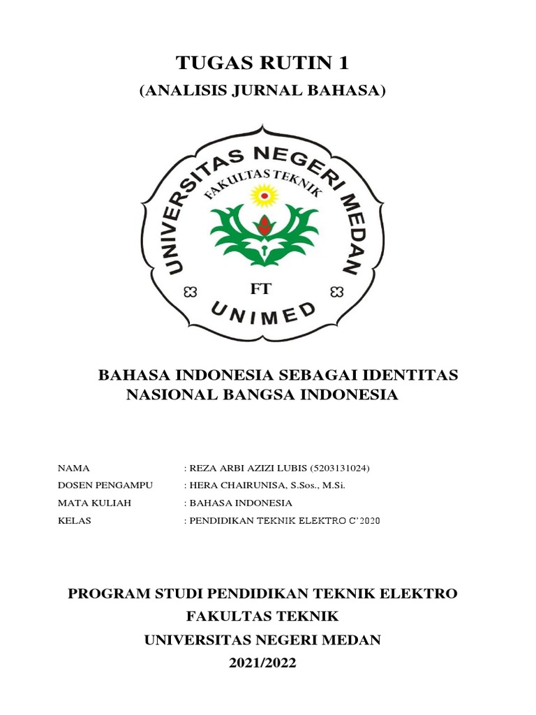 TR1 - Bahasa Indonesia - Reza Arbi Azizi Lubis - Pte'c | PDF