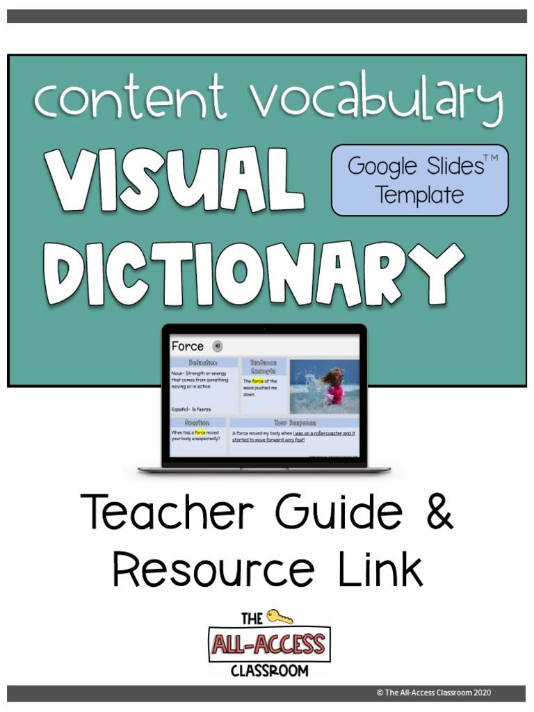 Content Vocabulary: Teacher Guide & Resource Link | PDF | Computing ...