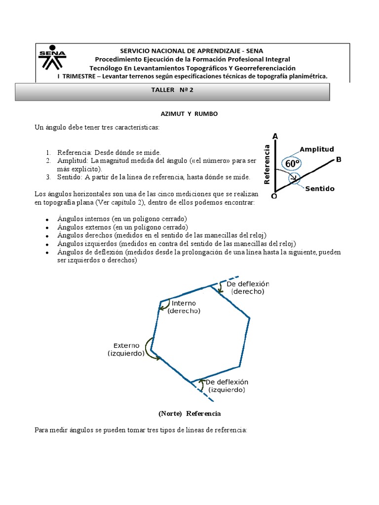 Taller de Rumbo y Azimut | PDF | Tierra | Azimut