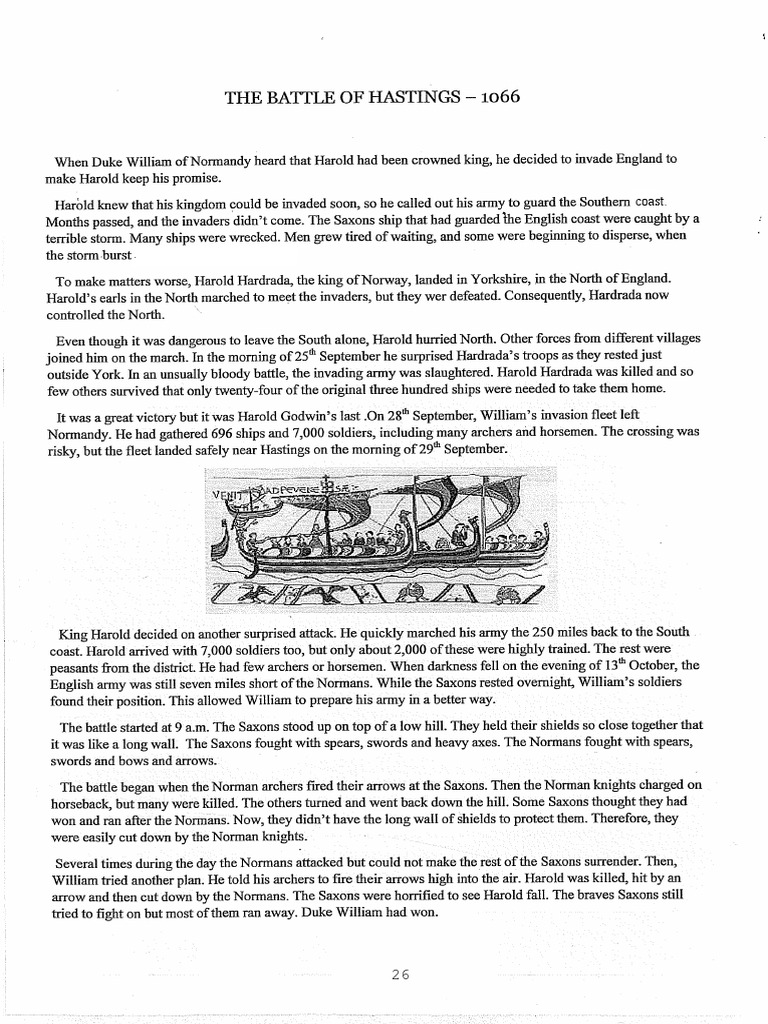 Battle of Hastings Text 2021 | PDF