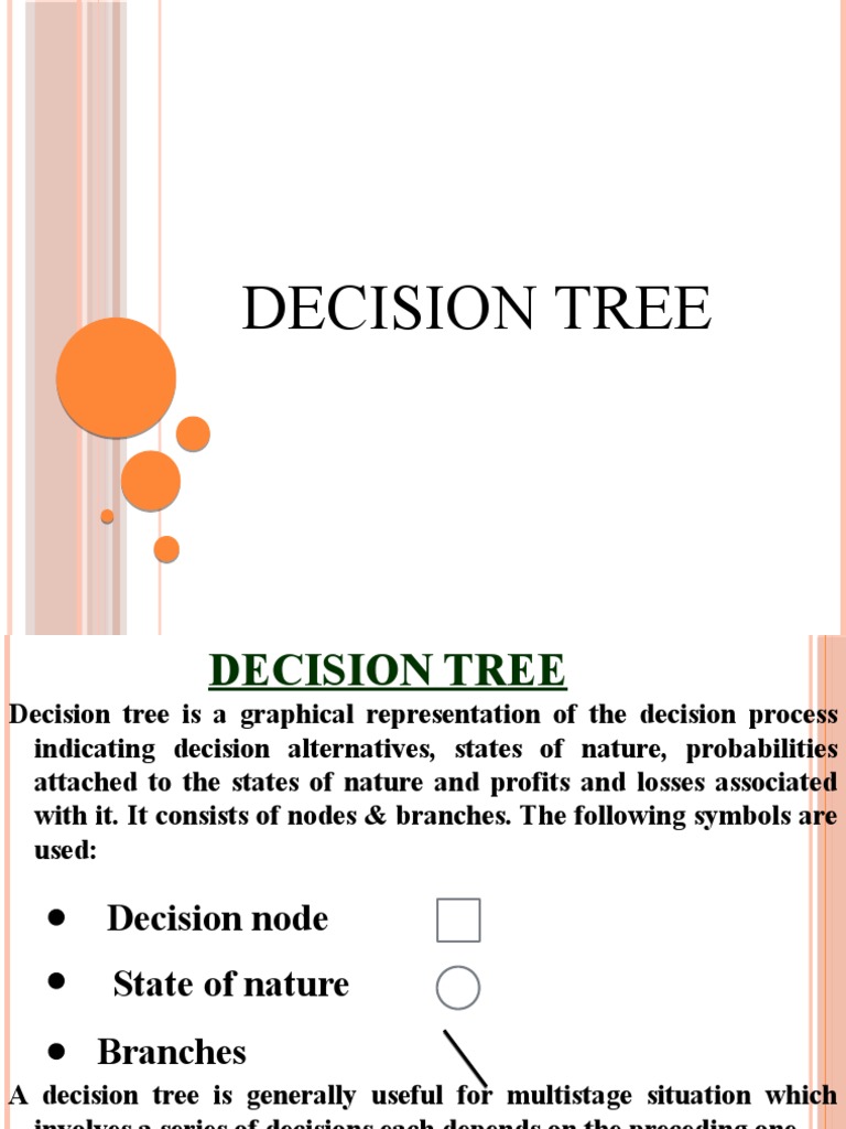 Decision Tree EMV Decision Making Under Risk Multistage Decision Making ...