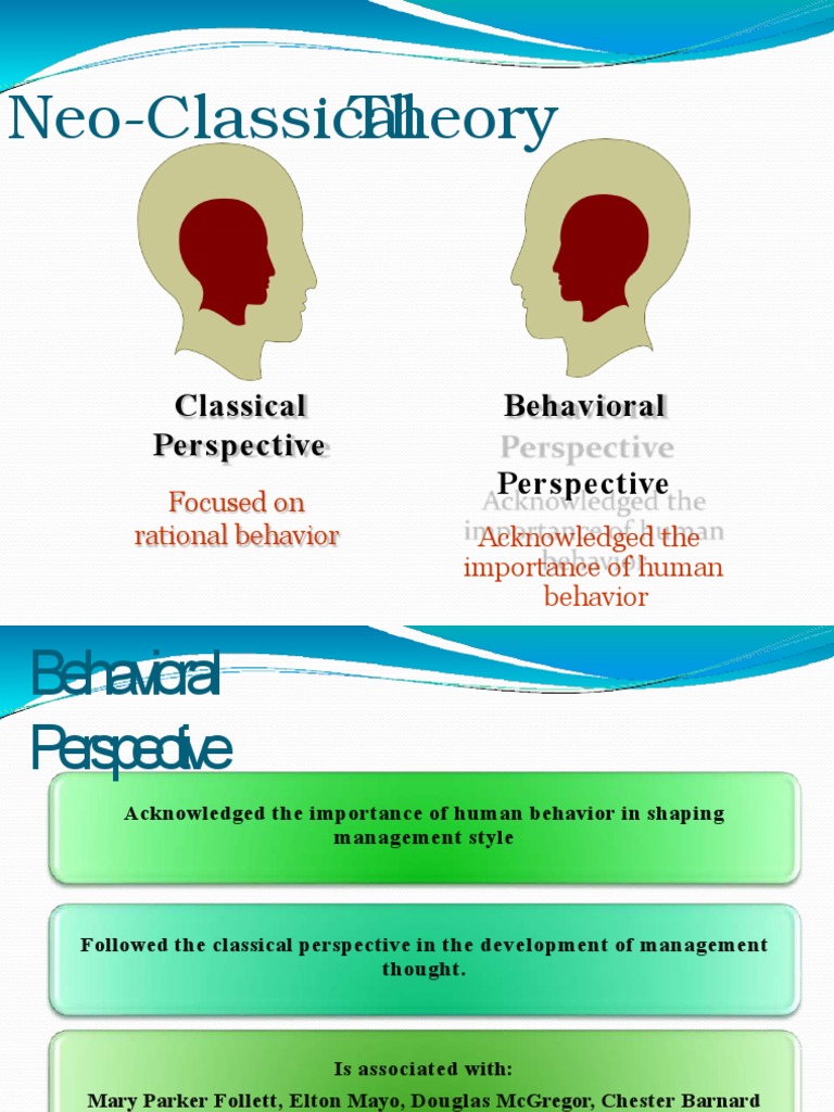 Neo Classical Theory | Download Free PDF | Human Nature | Psychology