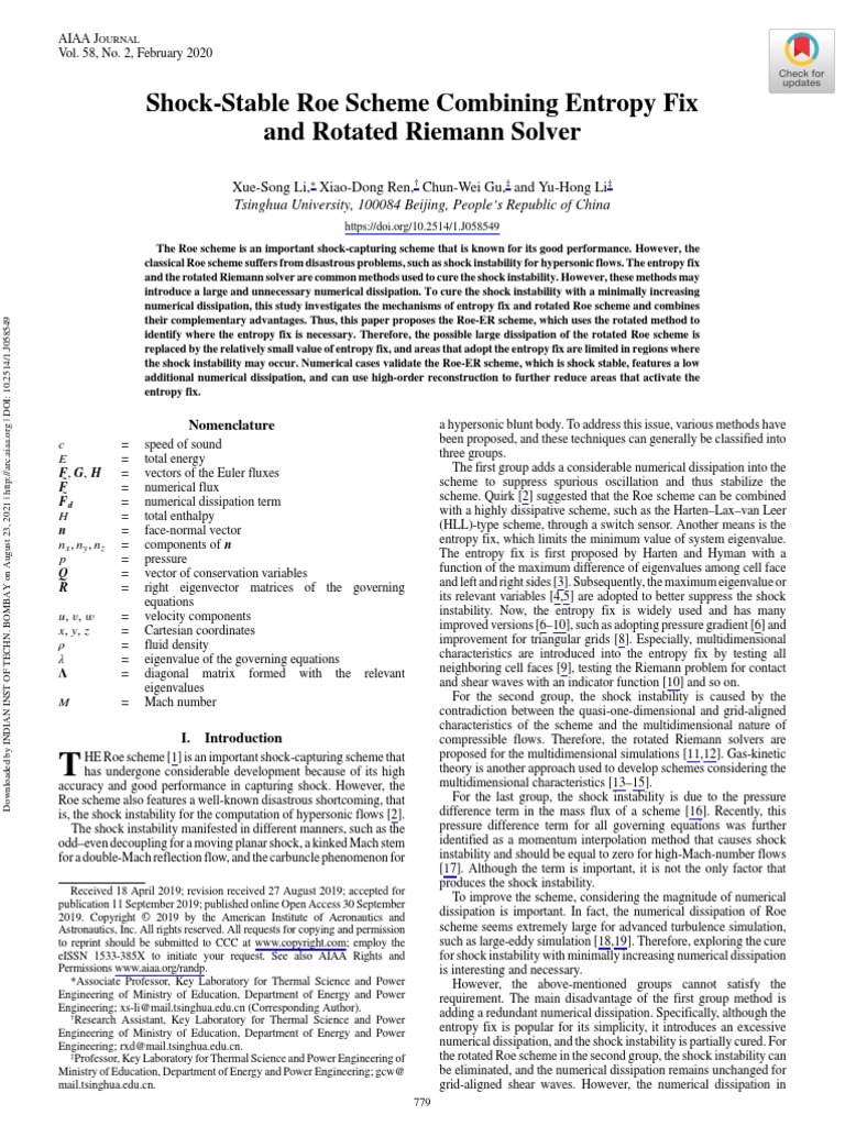 Roe Scheme | PDF | Eigenvalues And Eigenvectors | Theoretical Physics