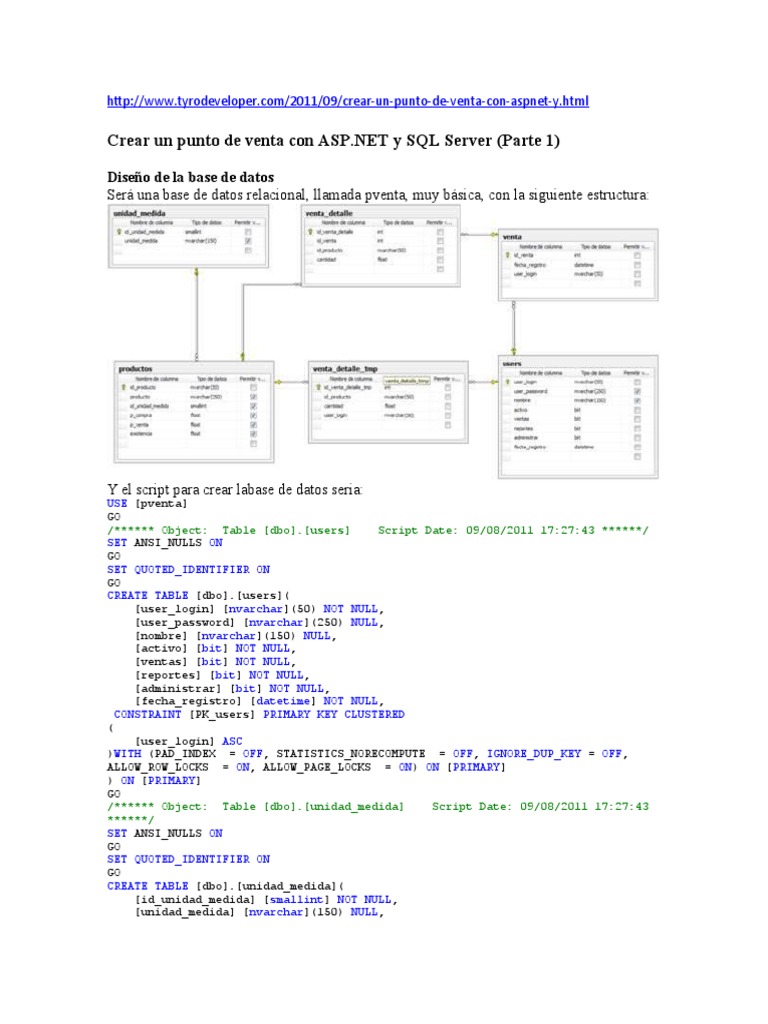 Crea Un Sistema de Venta Net y SQL | PDF | Data Management | Sql