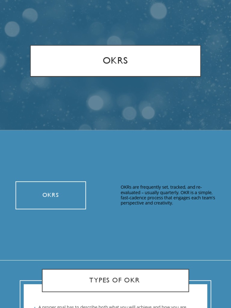 OKRs - 1 | PDF | Career & Growth