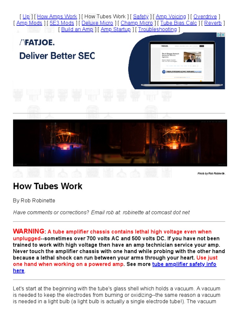 Understanding Tube Amplifier Function | PDF | Vacuum Tube | Rectifier