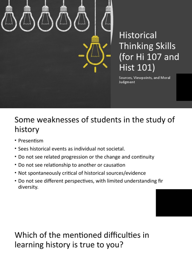 Enhancing Historical Thinking Skills | PDF | Educational Assessment ...