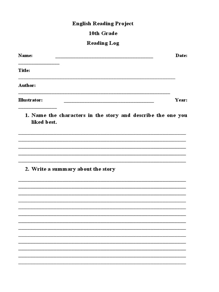 English Reading Project 10th | PDF | Foreign Language Studies