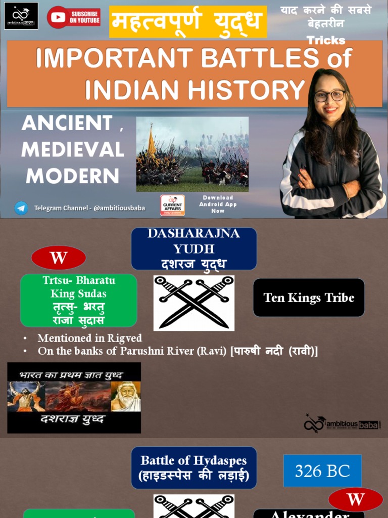List of Important Battles of Indian History Download PDF | PDF