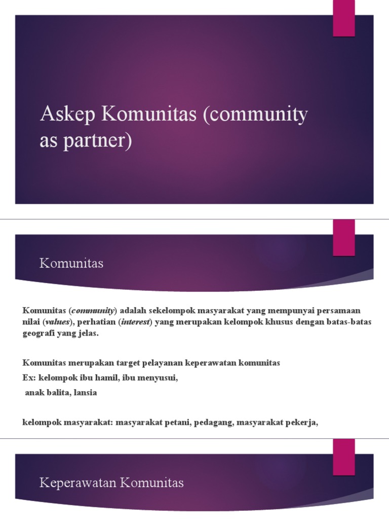 Askep Komunitas Community As Partner Pdf