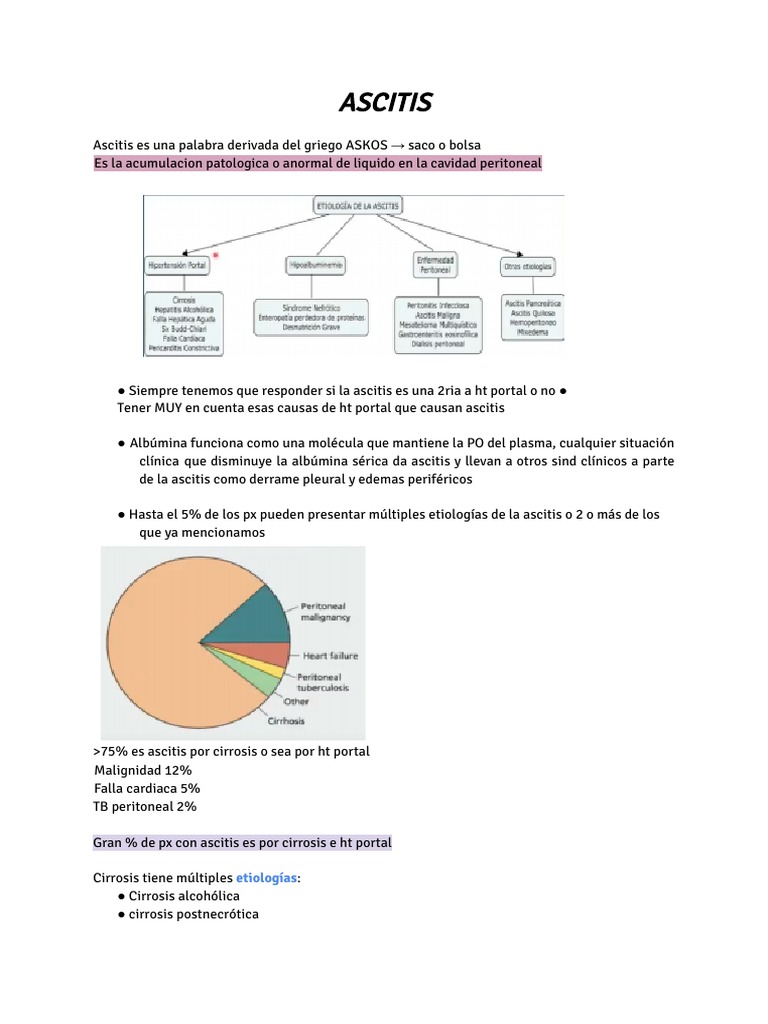 ASCITIS | PDF | Cirrosis | Gastroenterología