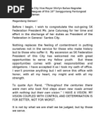 Club President Acceptance Speech | PDF | Prayer