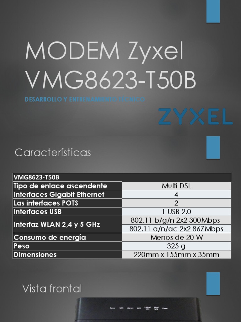 Manual del Modem Zyxel VMG8623-T50B | PDF