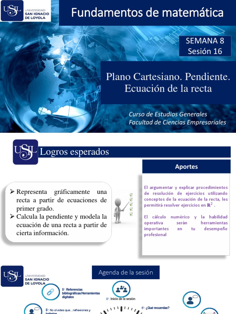 8.2 Plano Cartesiano. Pendiente. Ecuación de La Recta | PDF | Pendiente ...