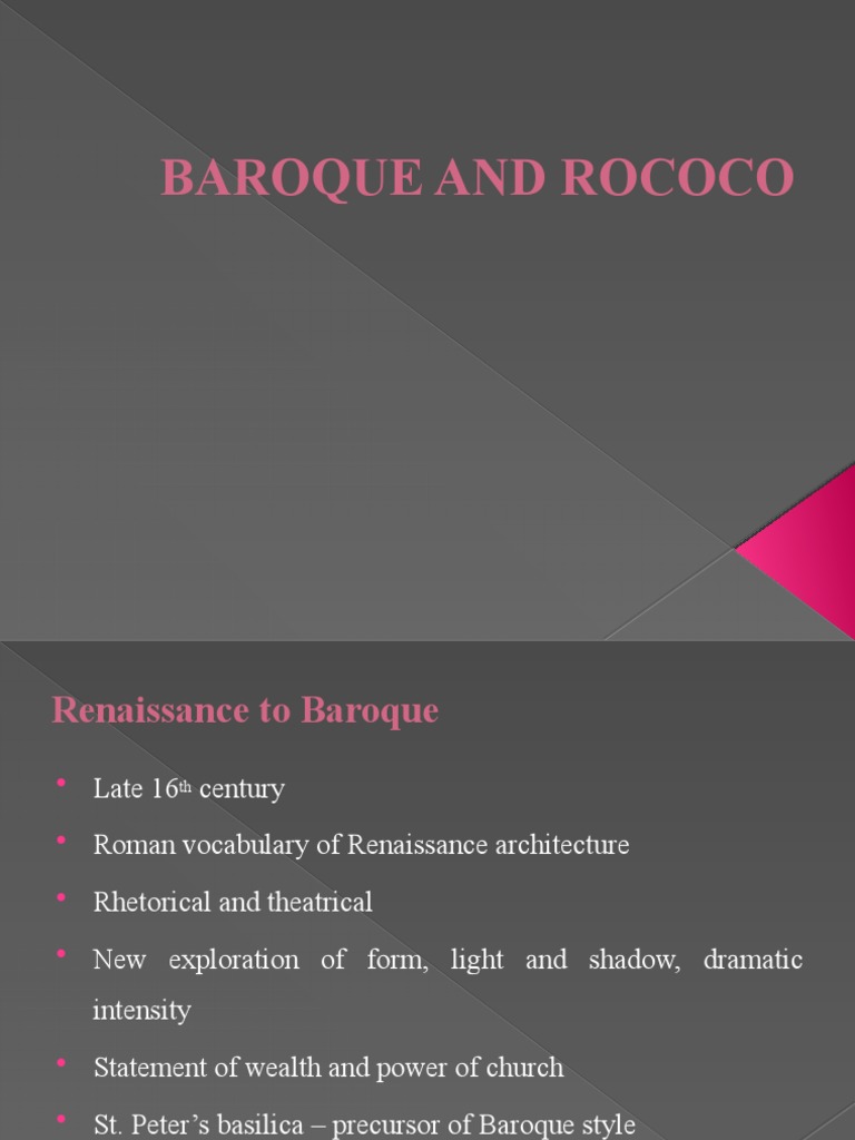 Baroque and Rococo | PDF | Baroque | Architectural Design