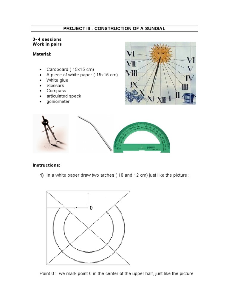 Pair Project: Build a Sundial | PDF