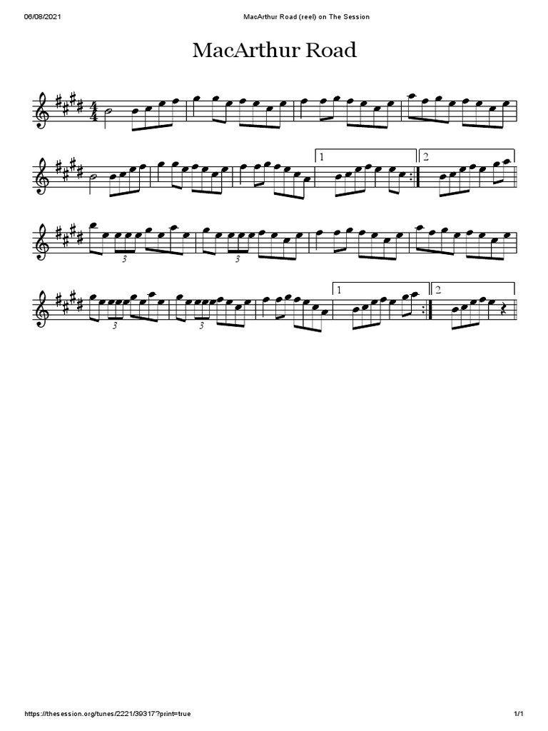 MacArthur Road (Reel) Versao Pedagogica | PDF