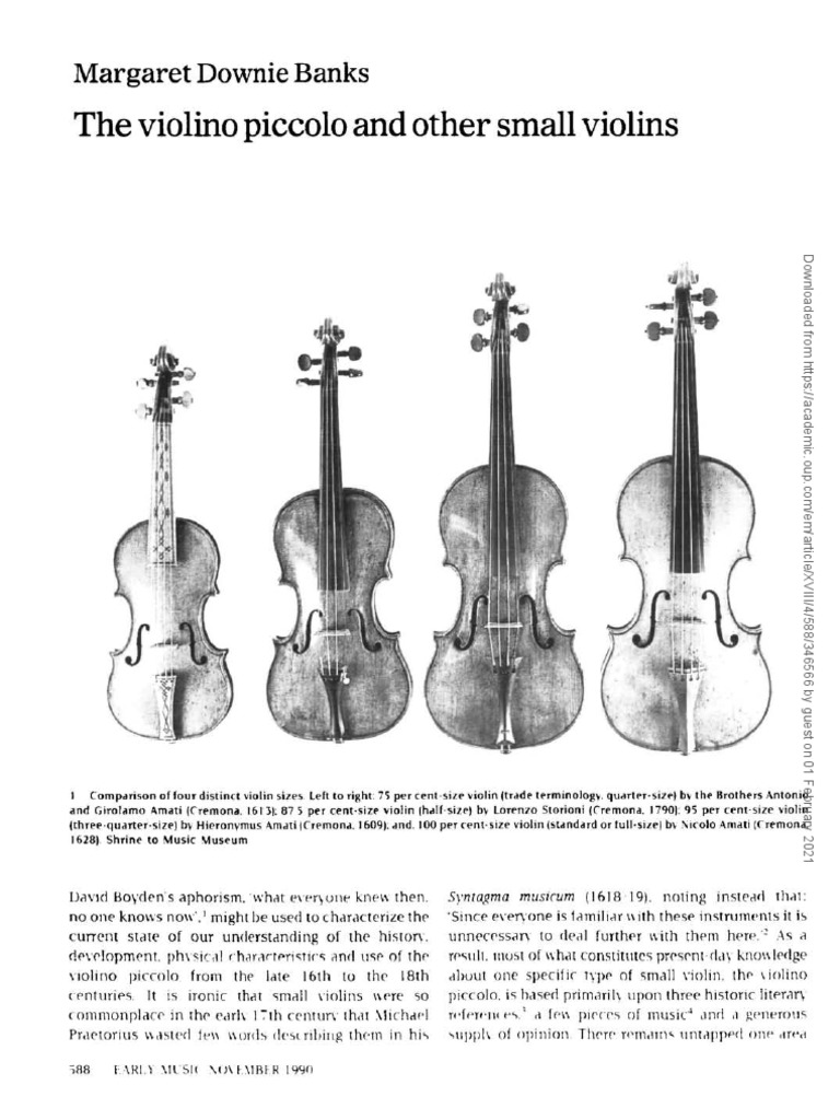 Violin Piccolo and Other Small Violins | PDF | Violin | String Instruments