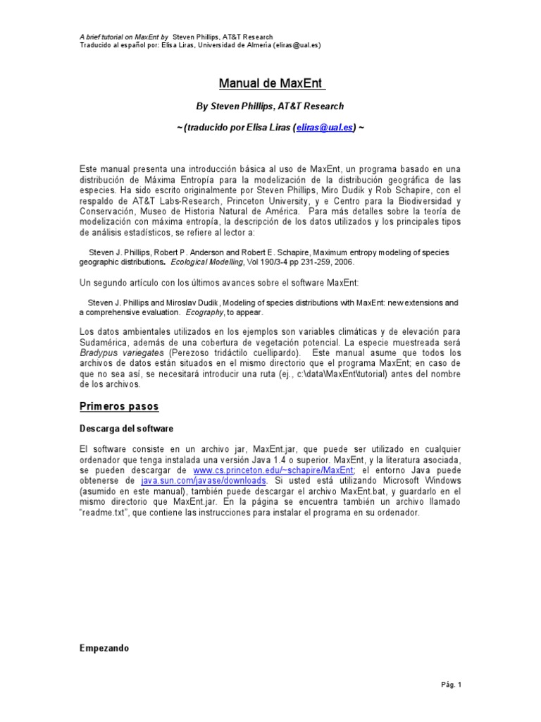 Tutorial Maxent Esp | PDF | Archivo de computadora | Característica ...