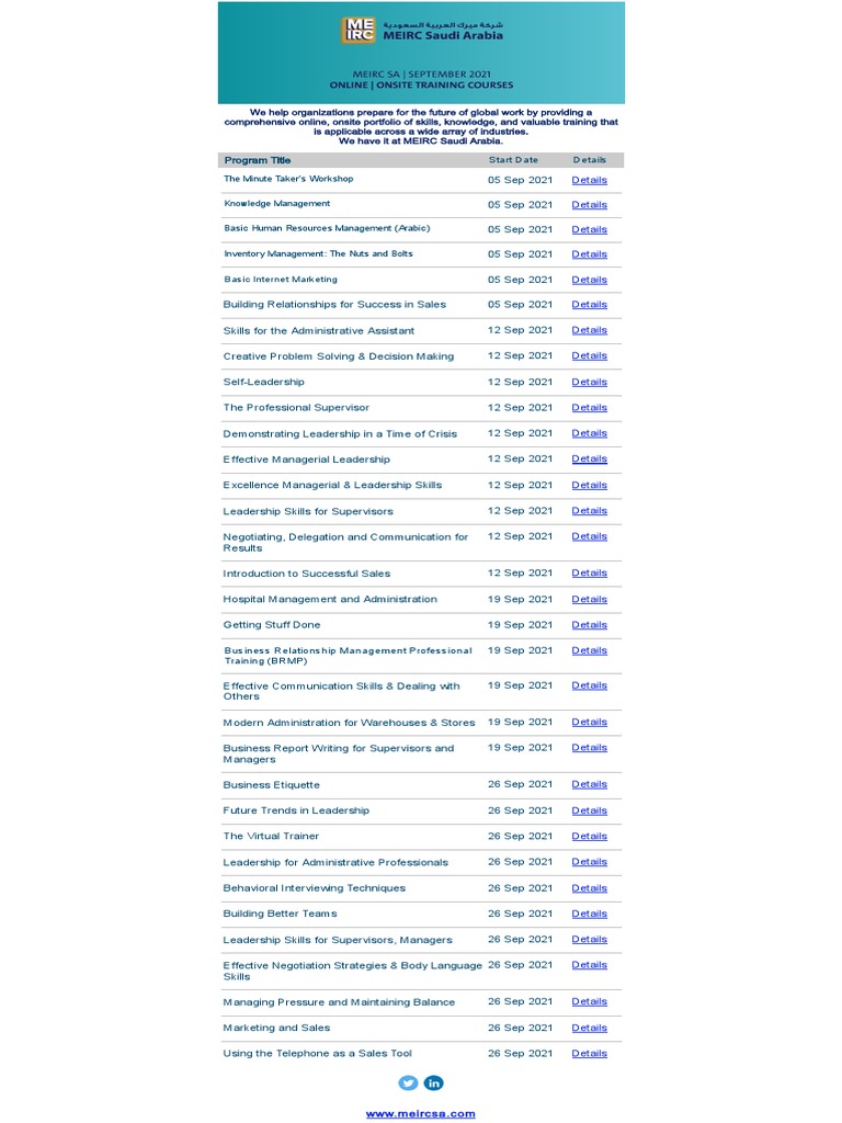 Program Title: Start Date Details | PDF | Leadership | Marketing