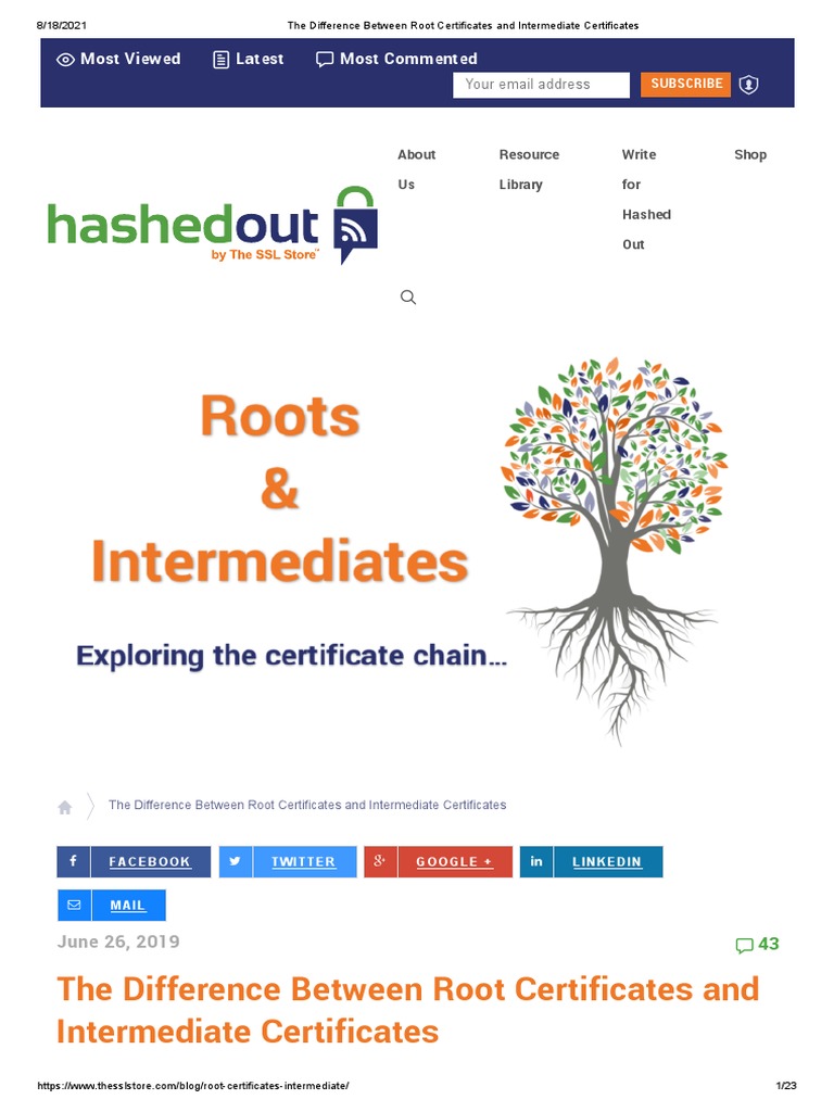 The Difference Between Root Certificates and Intermediate Certificates ...
