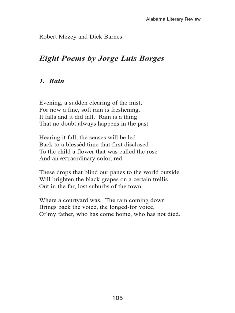 Eight Poems by Jorge Luis Borges | PDF