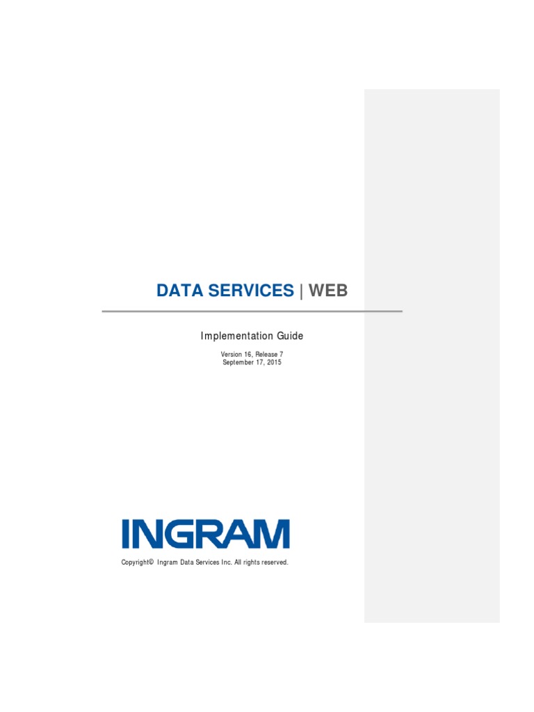 Ingram WebService ImplementationGuide - 2 | PDF | World Wide Web ...