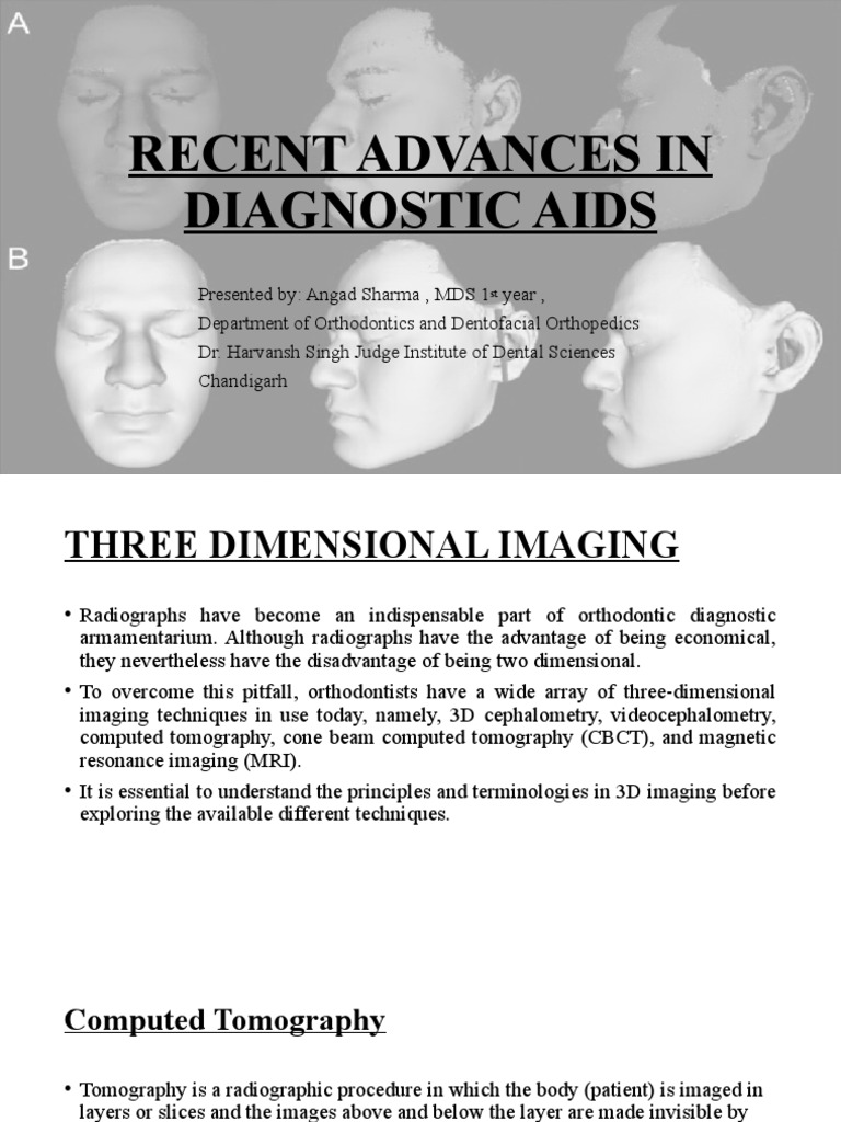 Recent Advances in Diagnostic Aids | PDF | Ct Scan | Charge Coupled Device
