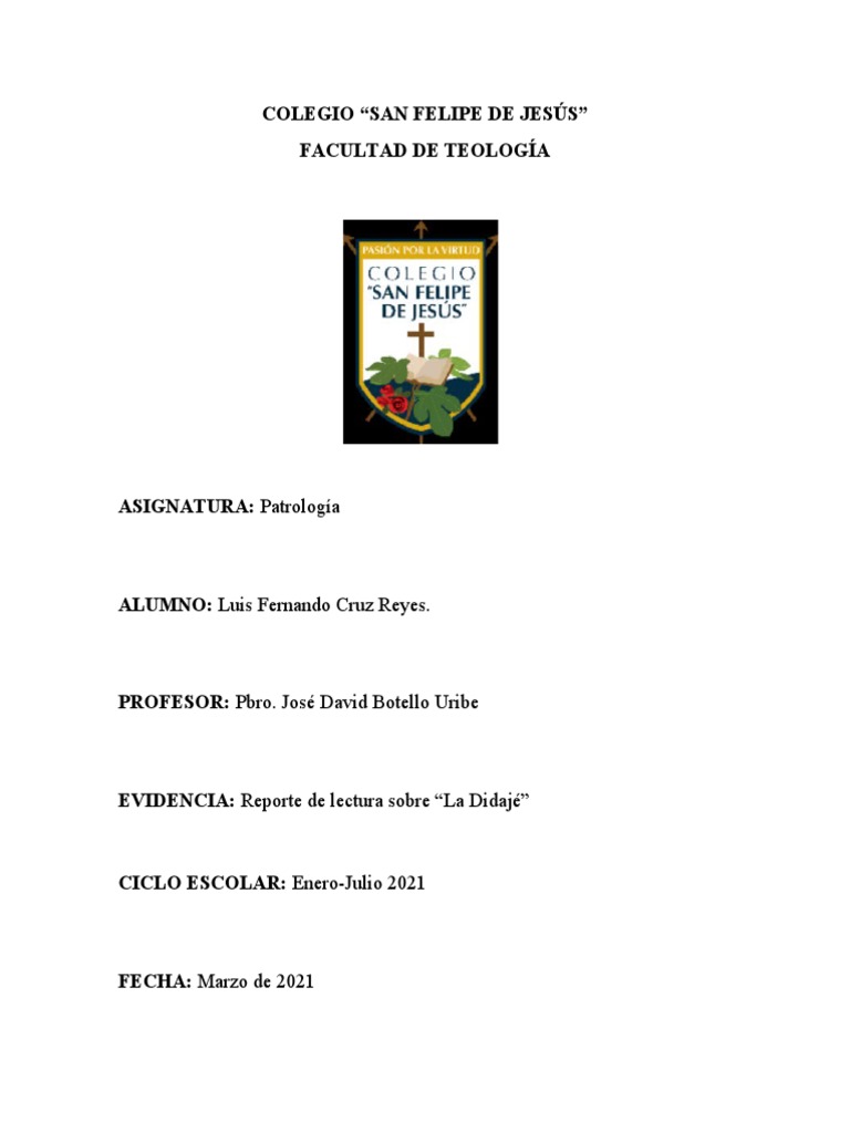 Análisis del documento antiguo 'La Didajé' y sus enseñanzas ...