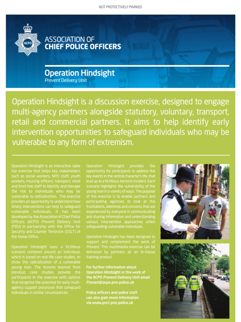 ACPO Operation Hindsight Factsheet - Prevent Delivery Unit | PDF ...