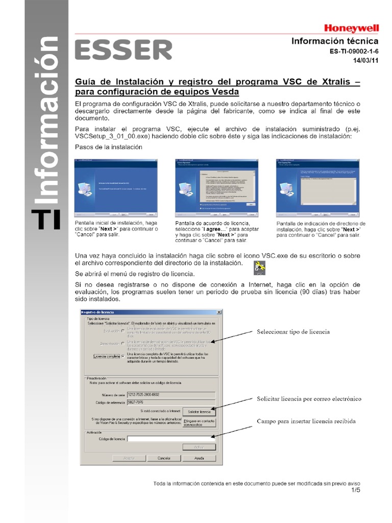 Guía de Instalación y Registro Del Programa VSC de Xtralis para ...