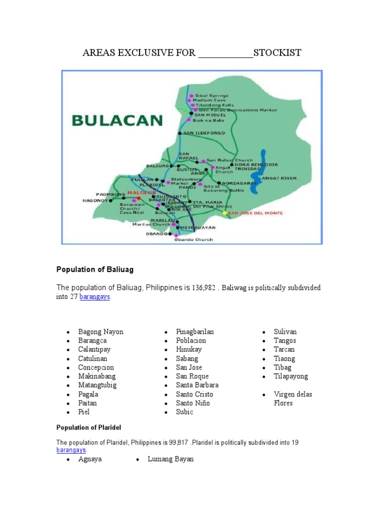 Barangay List and Populations in Bulacan | PDF