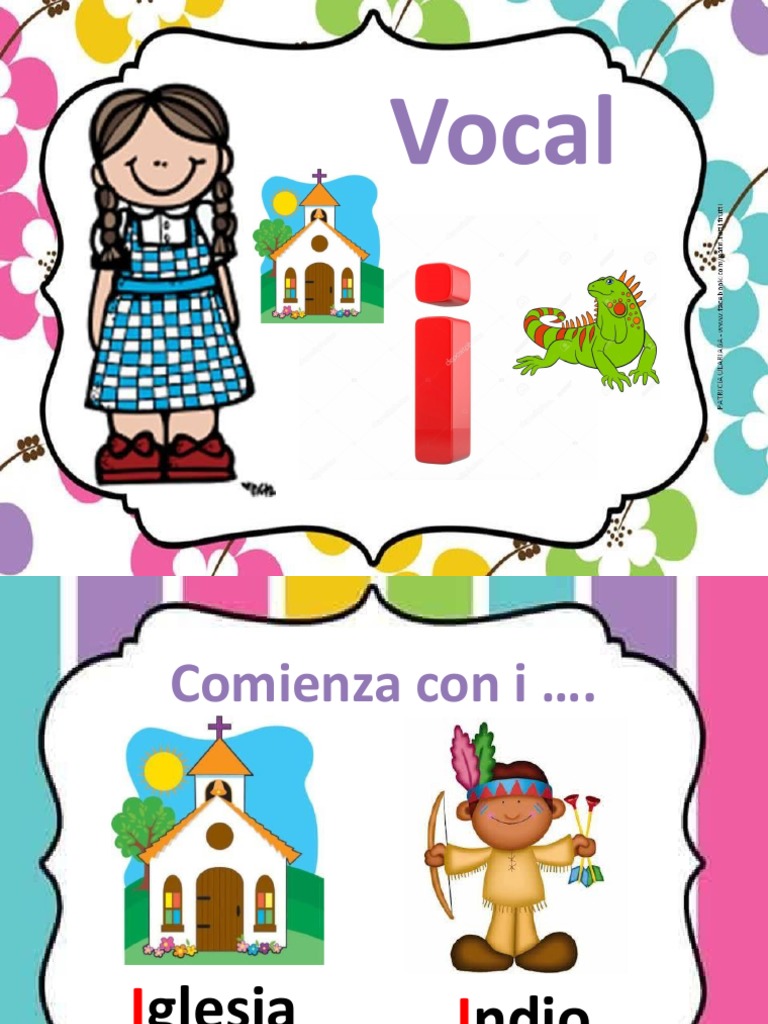 Imágenes y Actividades con la Vocal I | PDF | Estudios de idiomas ...