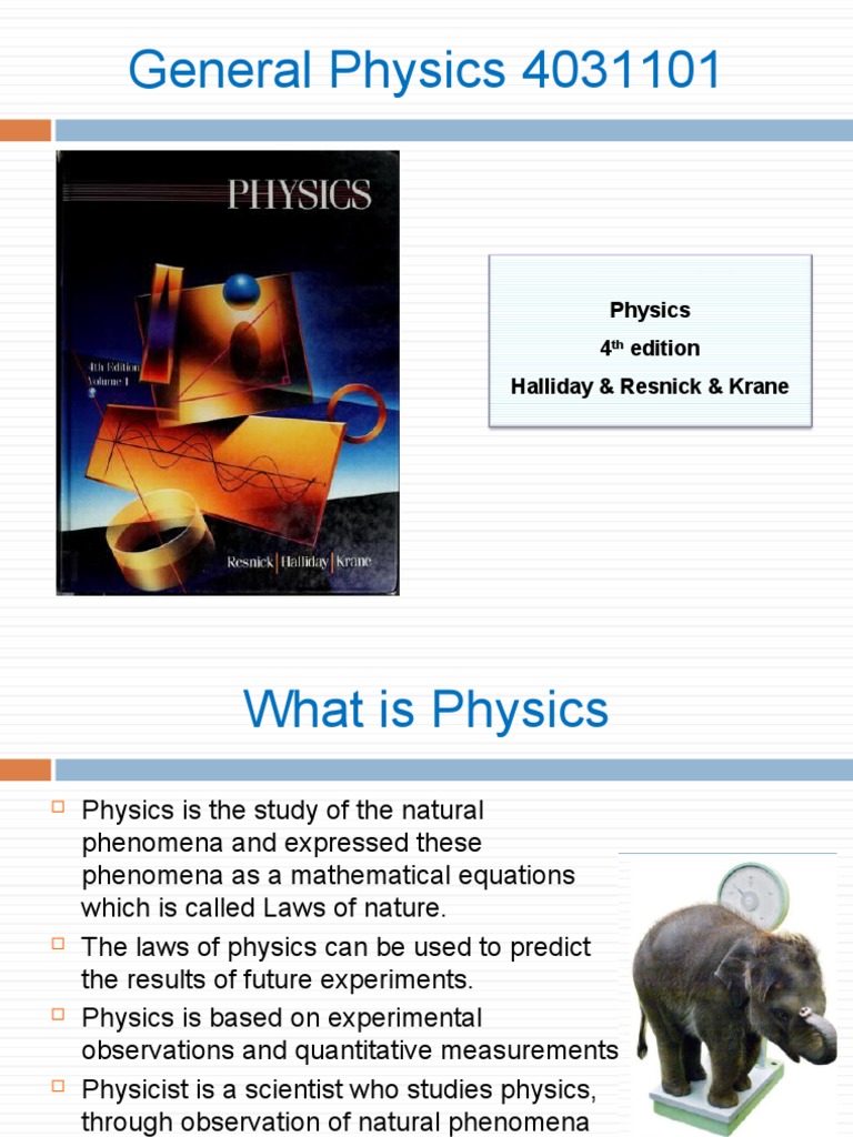 0 - Introduction To General Physics 101 | PDF | Physics | Force