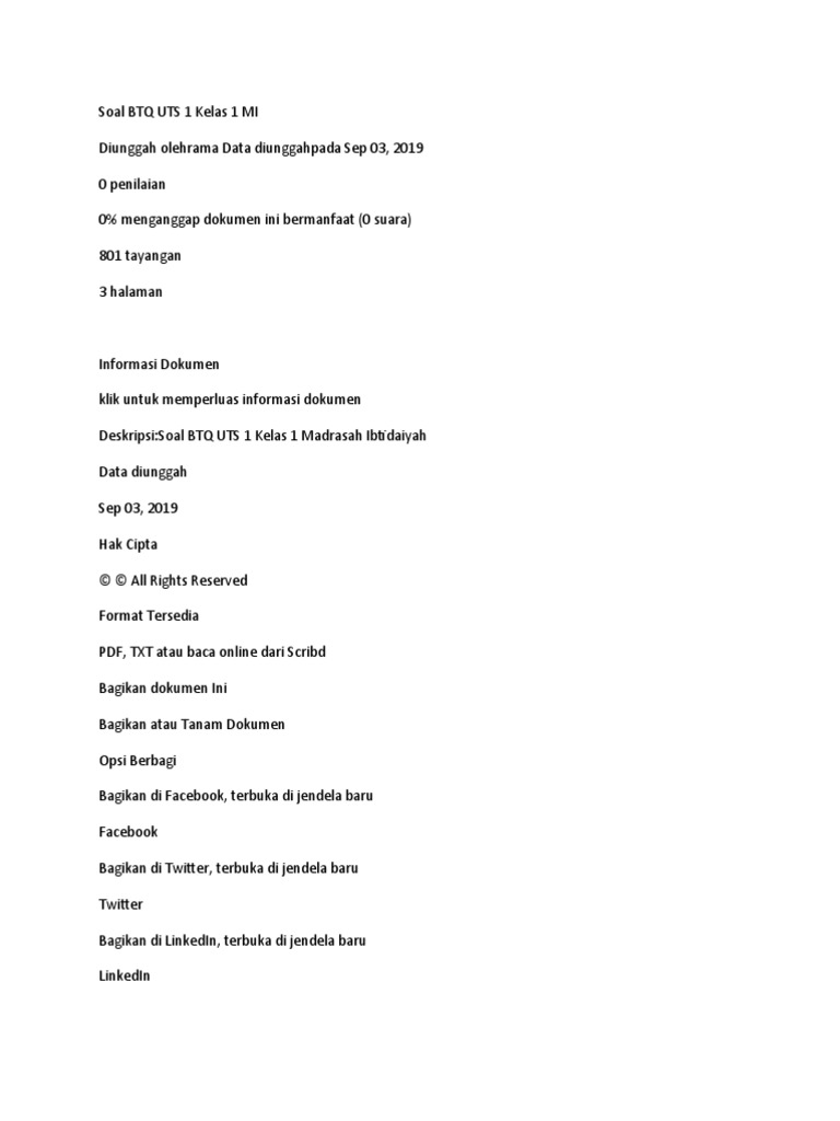 Soal BTQ UTS 1-WPS Office | PDF