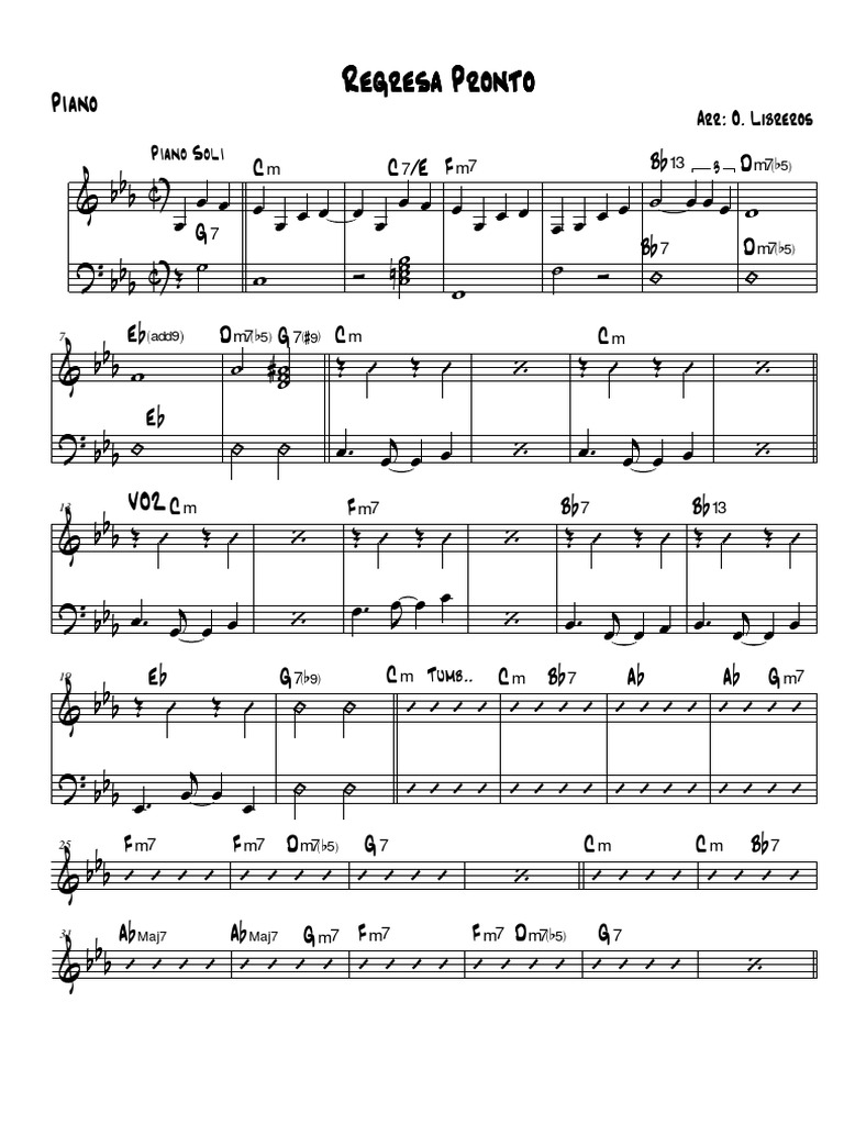 Regresa Pronto - 005 Piano | PDF