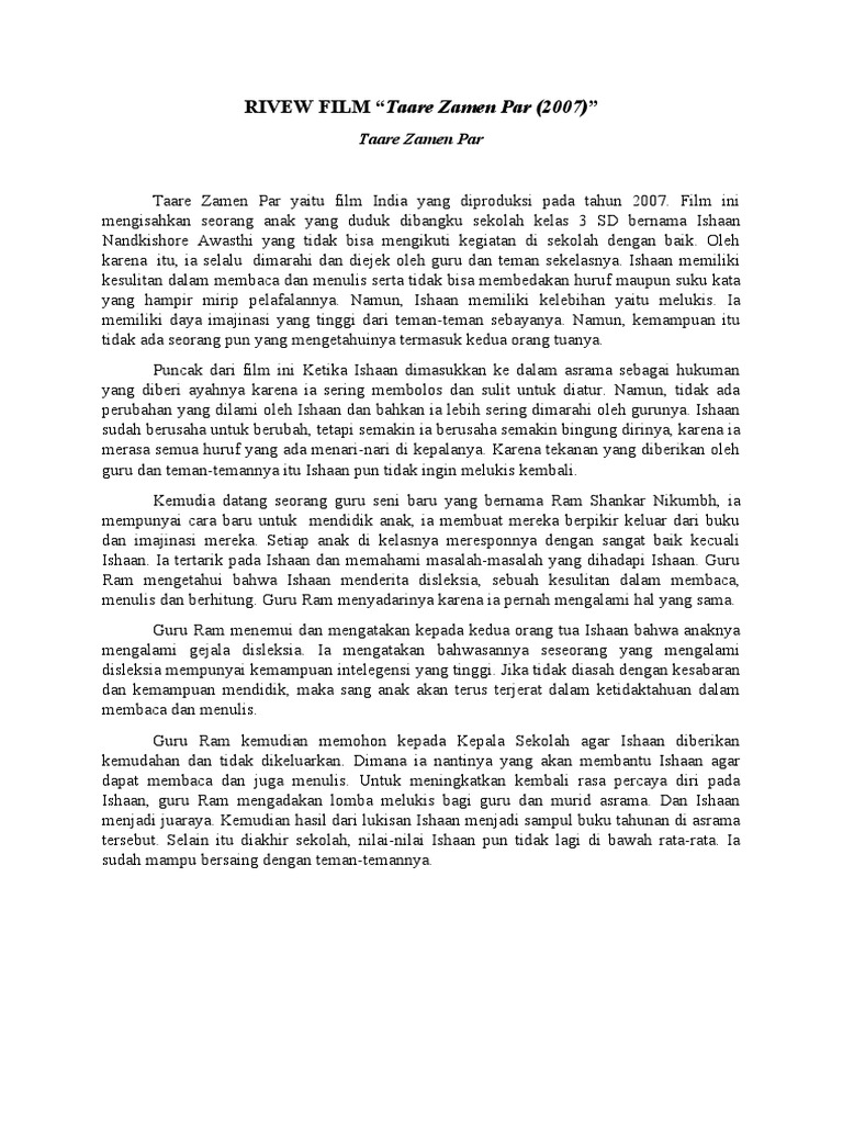 Review Film Teera Zamen Paar | PDF