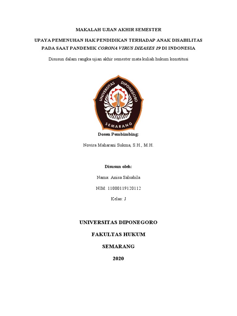 Makalah Ujian Akhir Semester | PDF