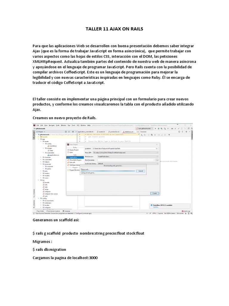 Taller 11 Ajax Rails | PDF