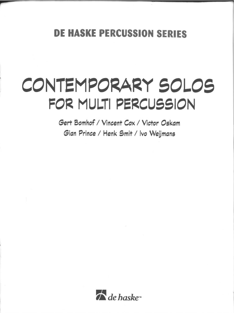 De Haske - 24 Contemporary Solos For Multi Percussion | PDF