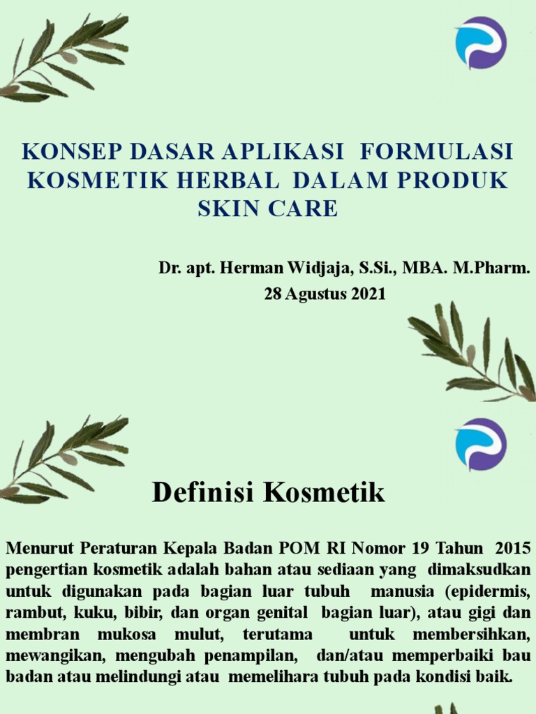 Formulasi Kosmetik Herbal untuk Skin Care | PDF | Sains & Matematika
