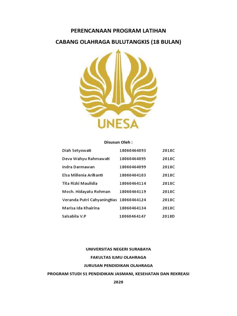 Perencanaan Program Latihan Tahunan, Mingguan, Dan Harian Cabang ...