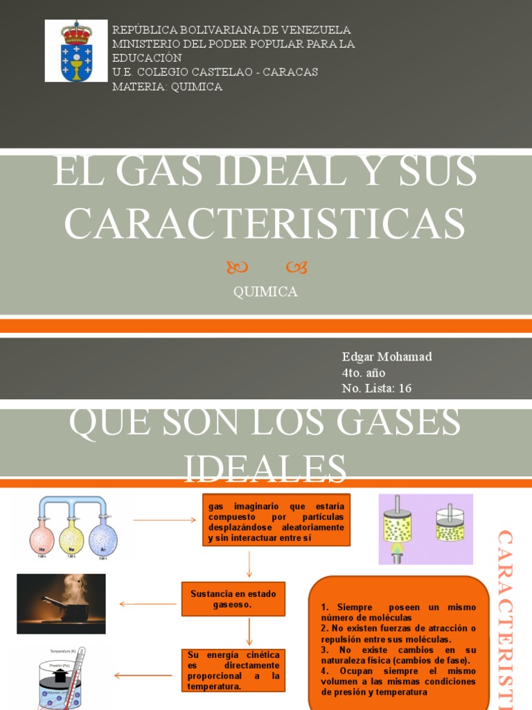 El Gas Ideal y Sus Caracteristicas | PDF | Gases | Fases de la materia