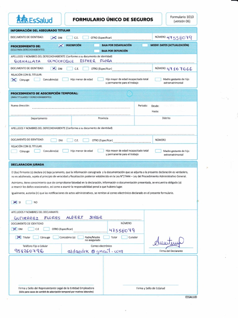 Formulario 1010 Version 6 | PDF