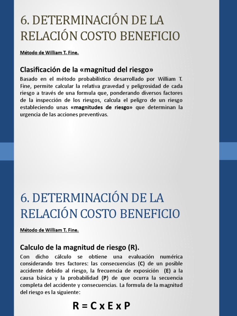 Metodo de William T. Fine | PDF | Riesgo | Probabilidad
