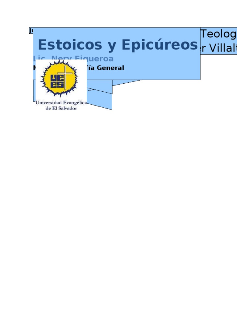 Estoicos y Epicureos | PDF | Estoicismo | Filosofía griega antigua