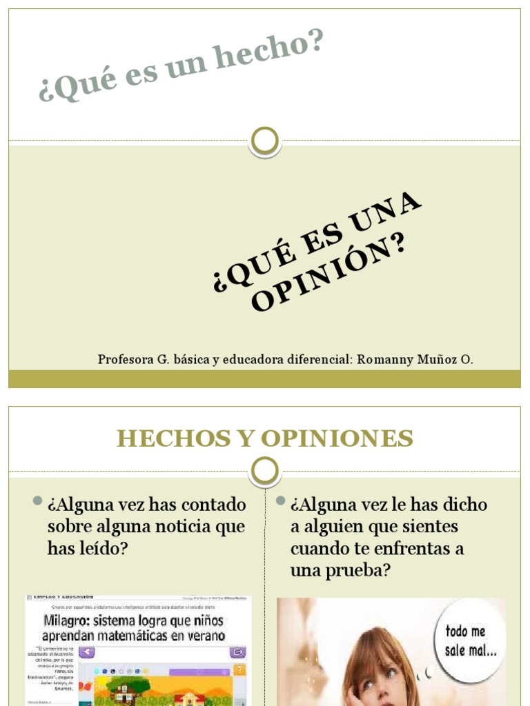 Hecho y Opinión | PDF